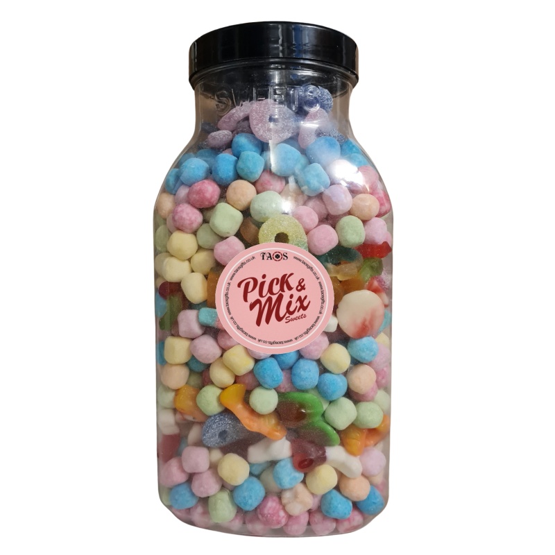 Large Tall Plastic Jar 3kg Size - Fits 30 x 100g Pick & Mix Sweets