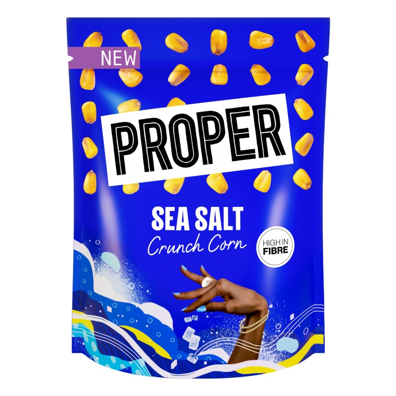 Sea Salt Crunch Corn Snack Sharing Bag Proper 150g